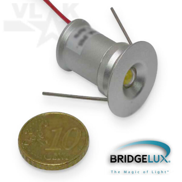 Mini ledspot inbouw 12V 1W Rond Dimbaar 2700K Warmwit - Verlichtingkopen.nl