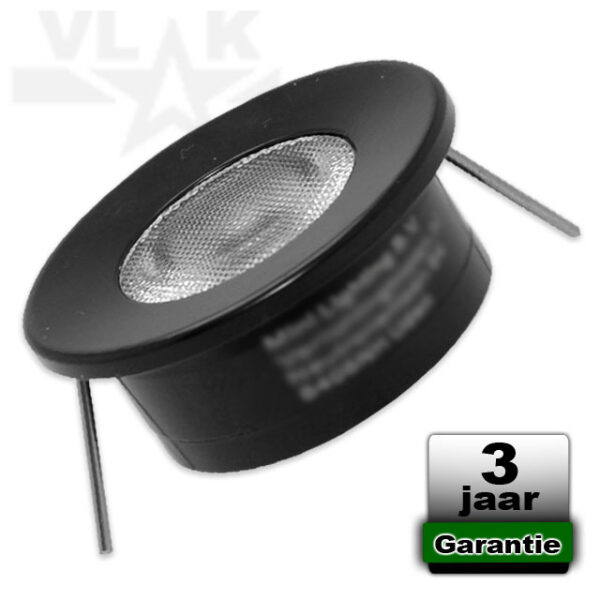 Kleine mini led spot zwart 12V - Verlichtingkopen.nl